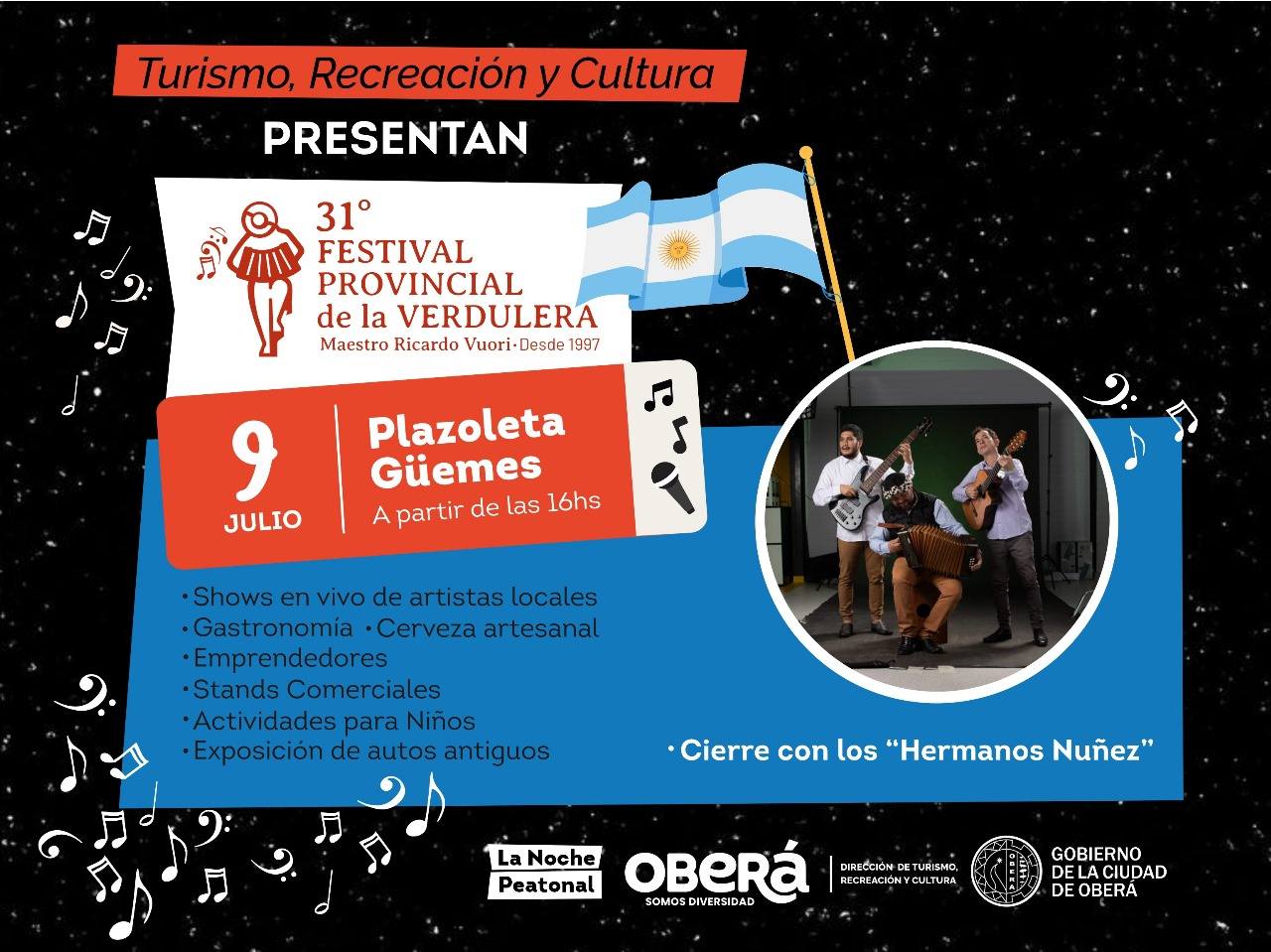Festival de la Verdulera y Peatonal Cultural el 9 de Julio en Oberá ...